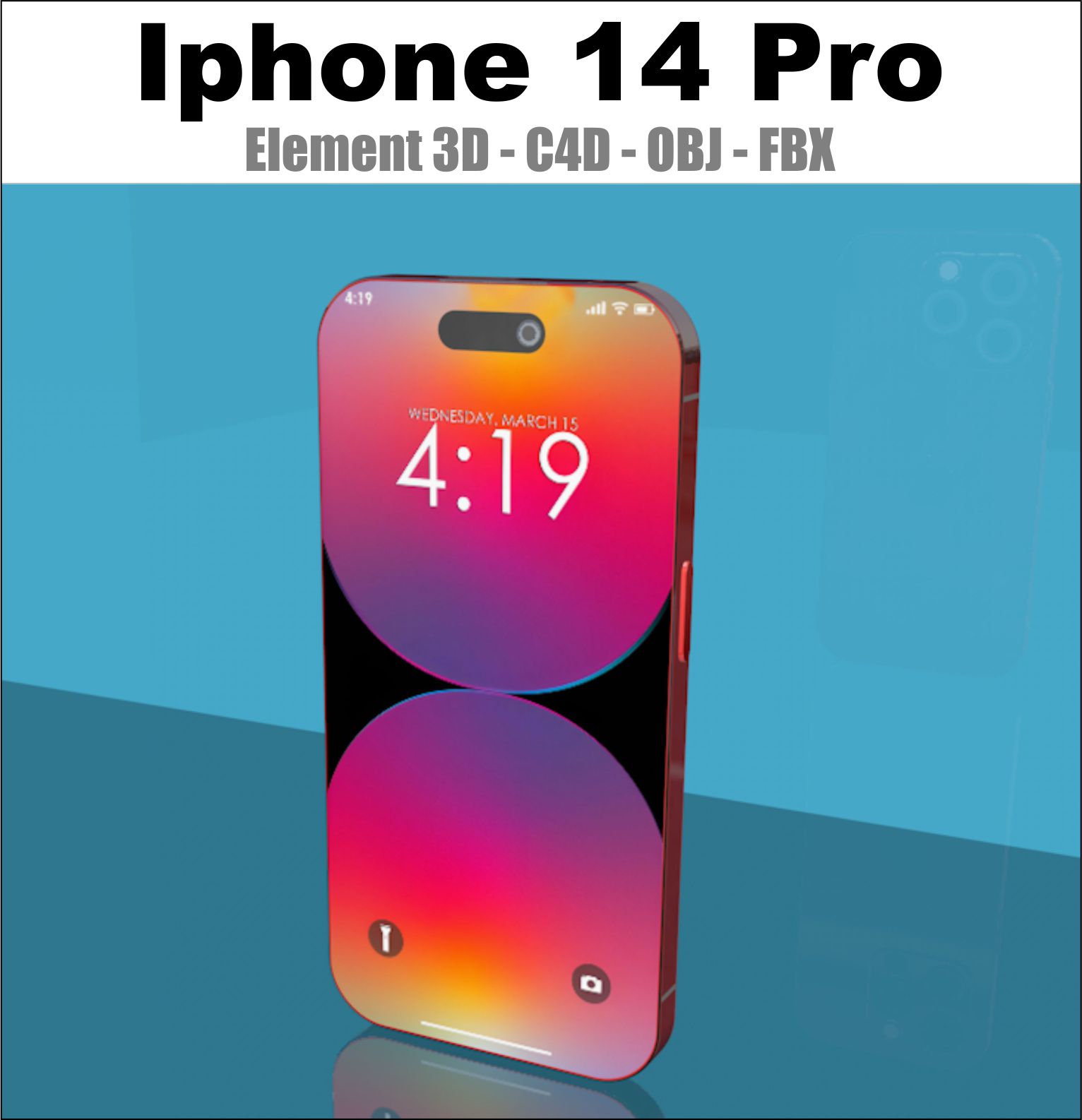 Element 3D iPhone 14 Pro - E3D & C4D by Creative_Gallery_ | 3DOcean